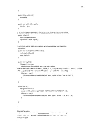 NYP (OOP) Java Proje Raporu | PDF
