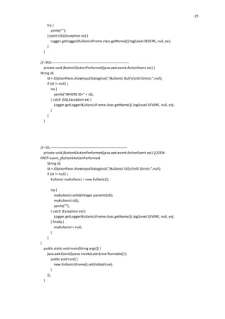 NYP (OOP) Java Proje Raporu | PDF