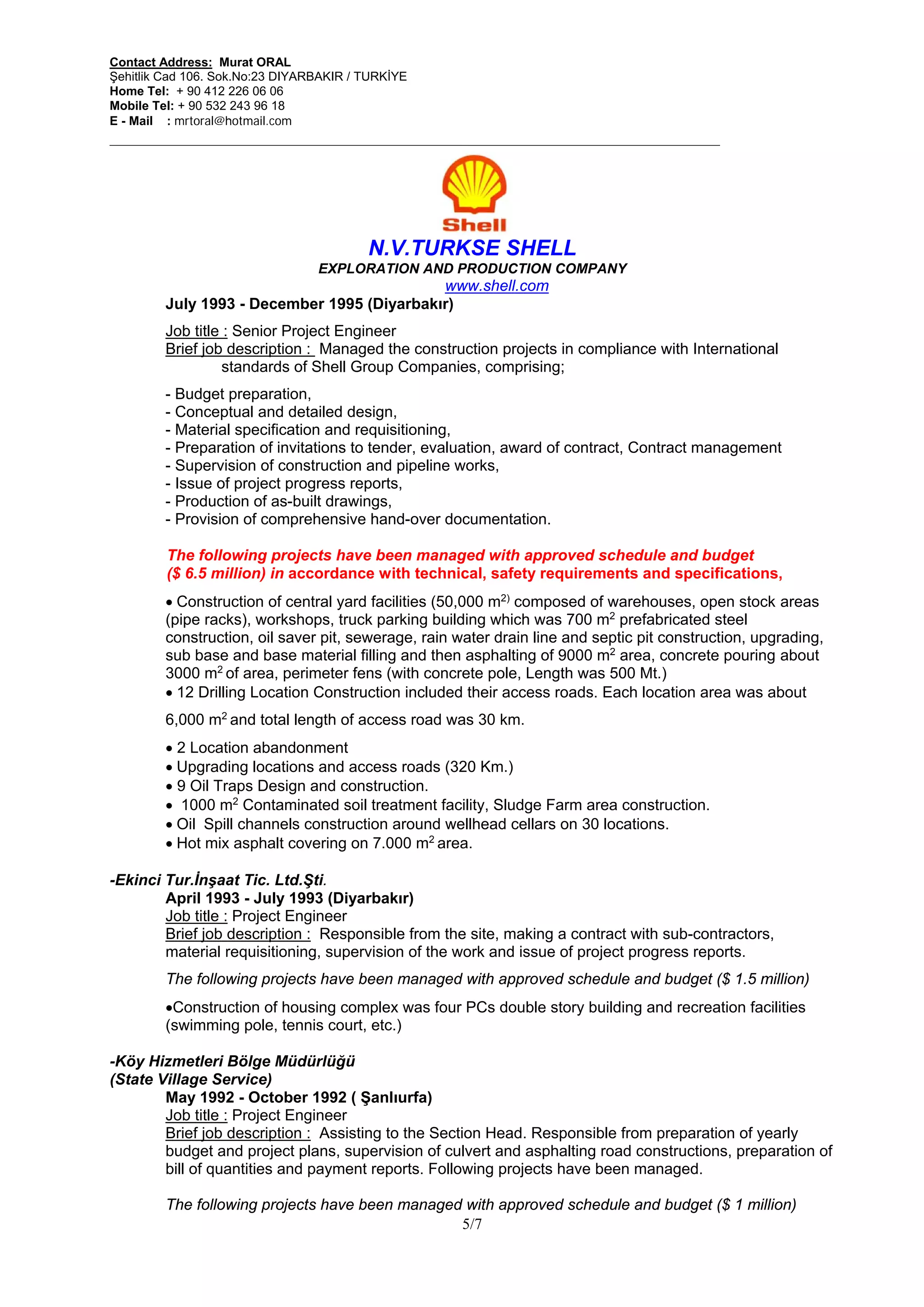 Murat oral cv ing- jan 2016 | PDF