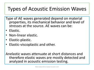 Acoustic Emission Wave Propagation And Source Location by Boris Muravin ...