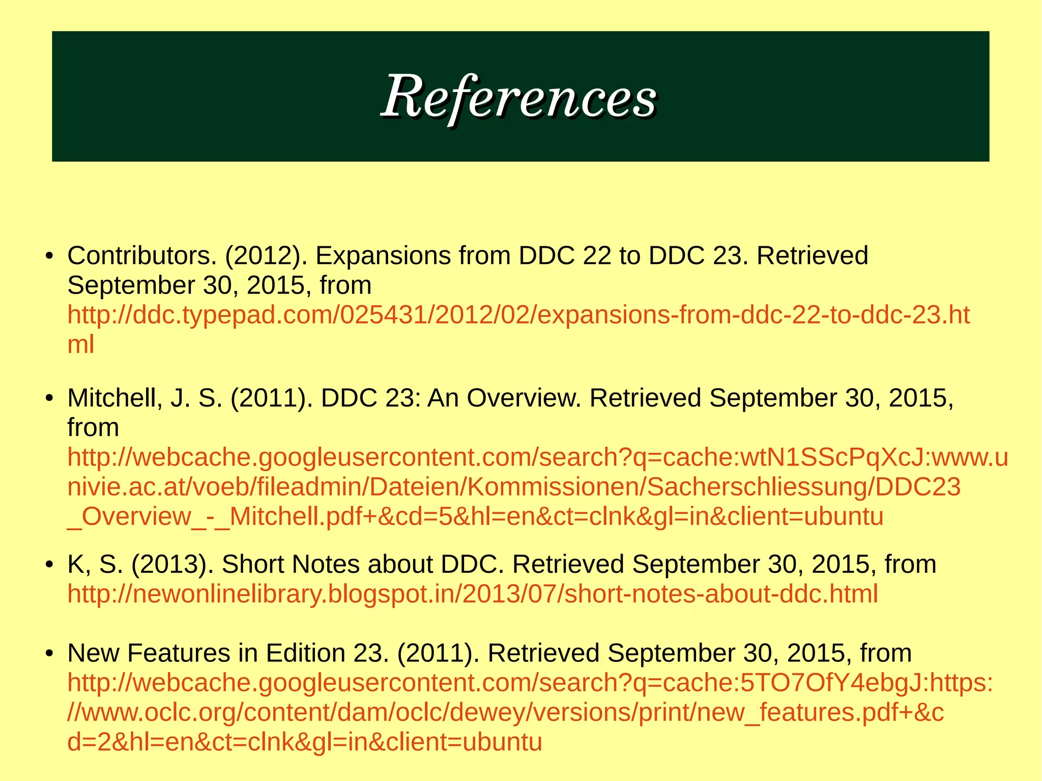 DDC 23rd Edition | PDF