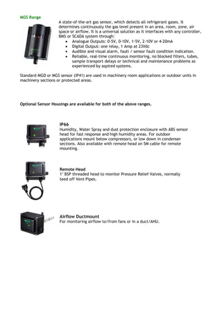 Murco Fixed Gas Detectors - Data Sheet | PDF