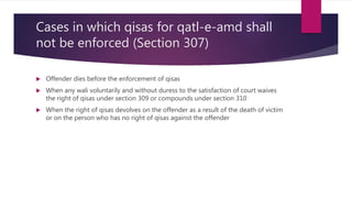 Murder in law, and qisas and diyat | PPTX