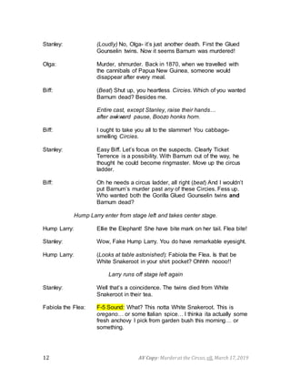 Murder at the Circus (one-act play by Kevin Nalty) | DOCX