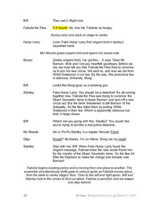 Murder at the Circus (one-act play by Kevin Nalty) | DOCX