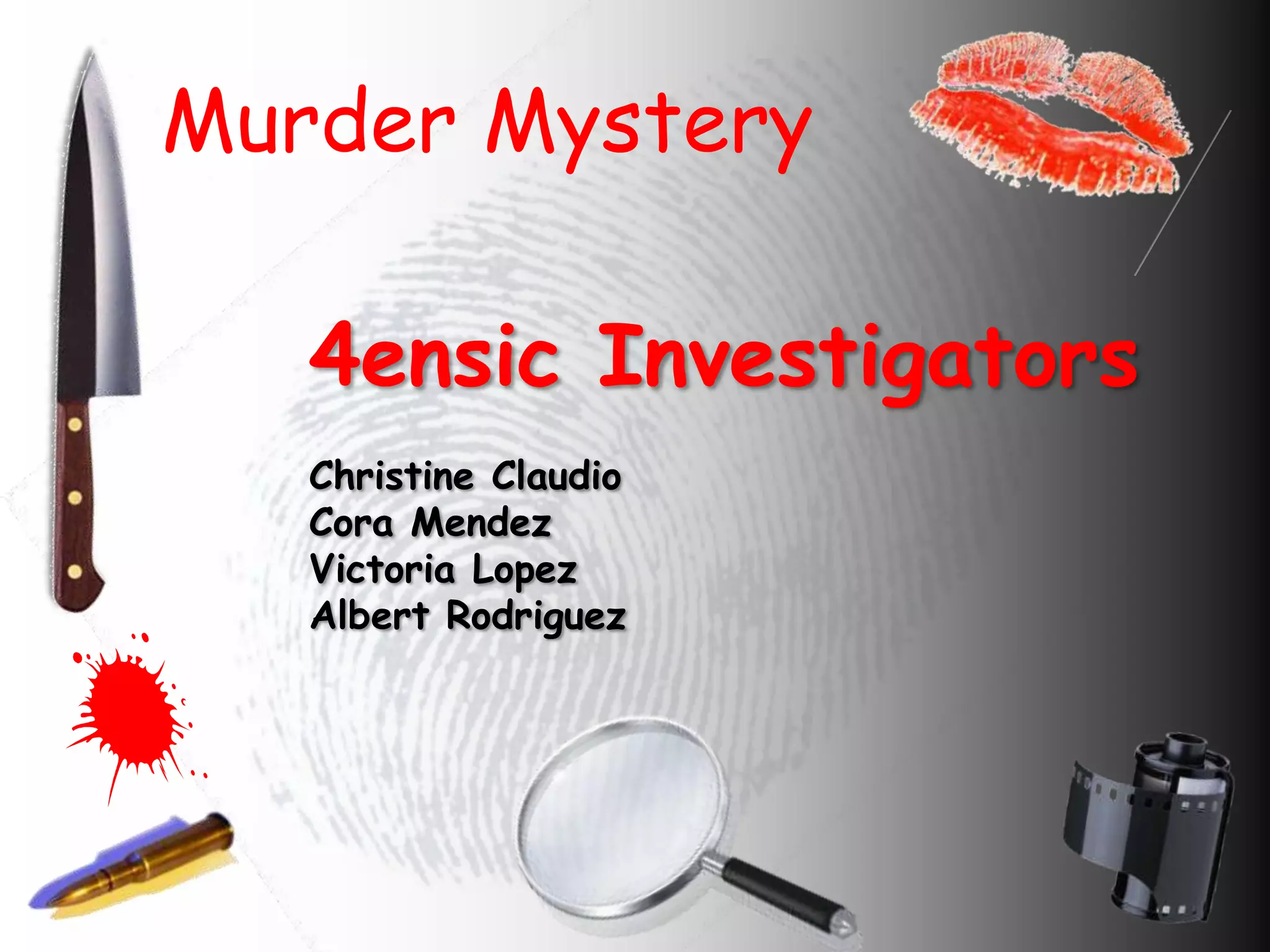 Murder mystery | PPTX