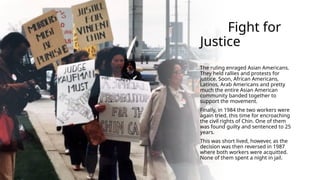 Murder of Vincent Chin- A murder that sparked a movement | PPTX