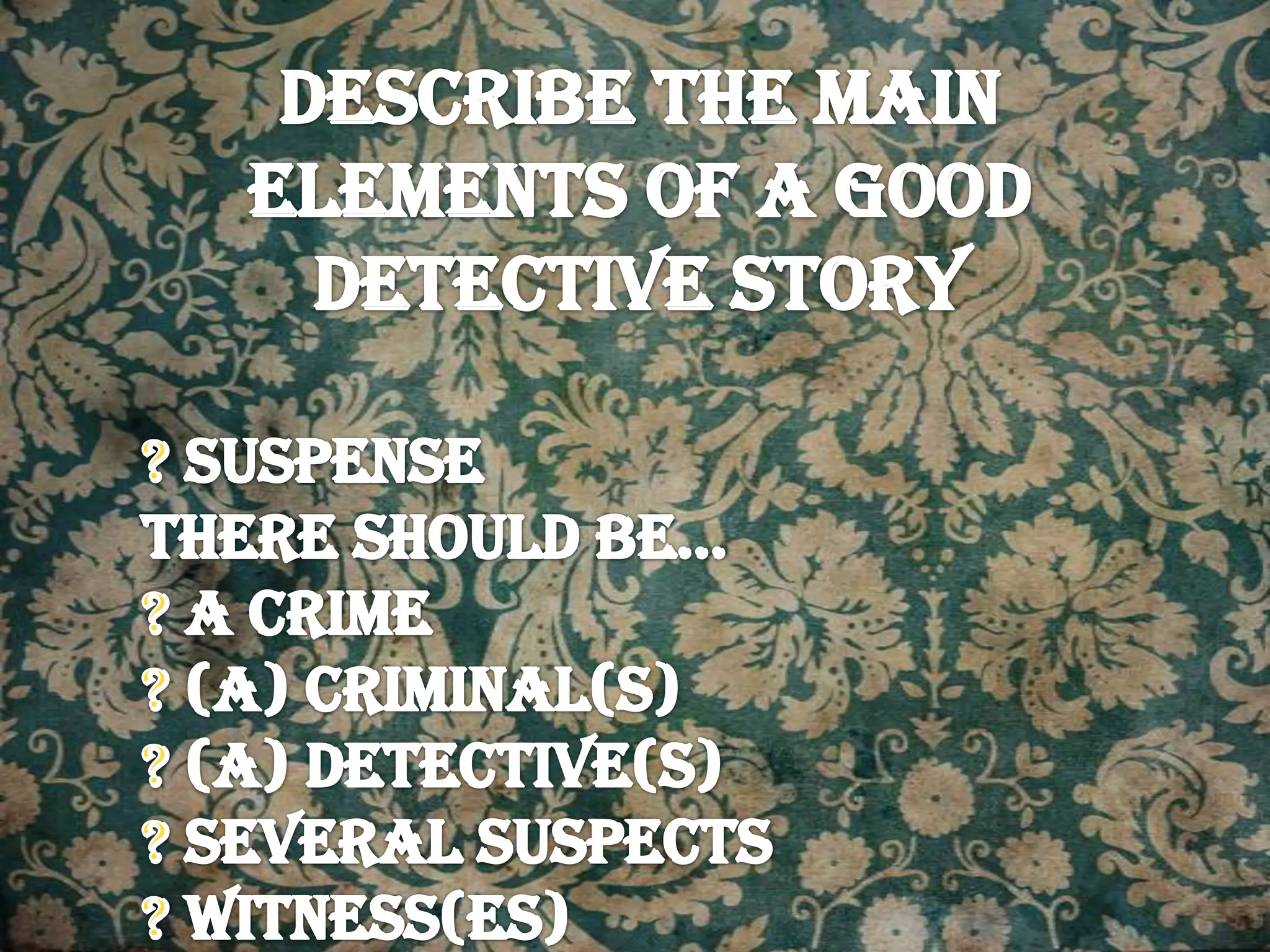 Murders in the Rue Morgue presentation | PPT