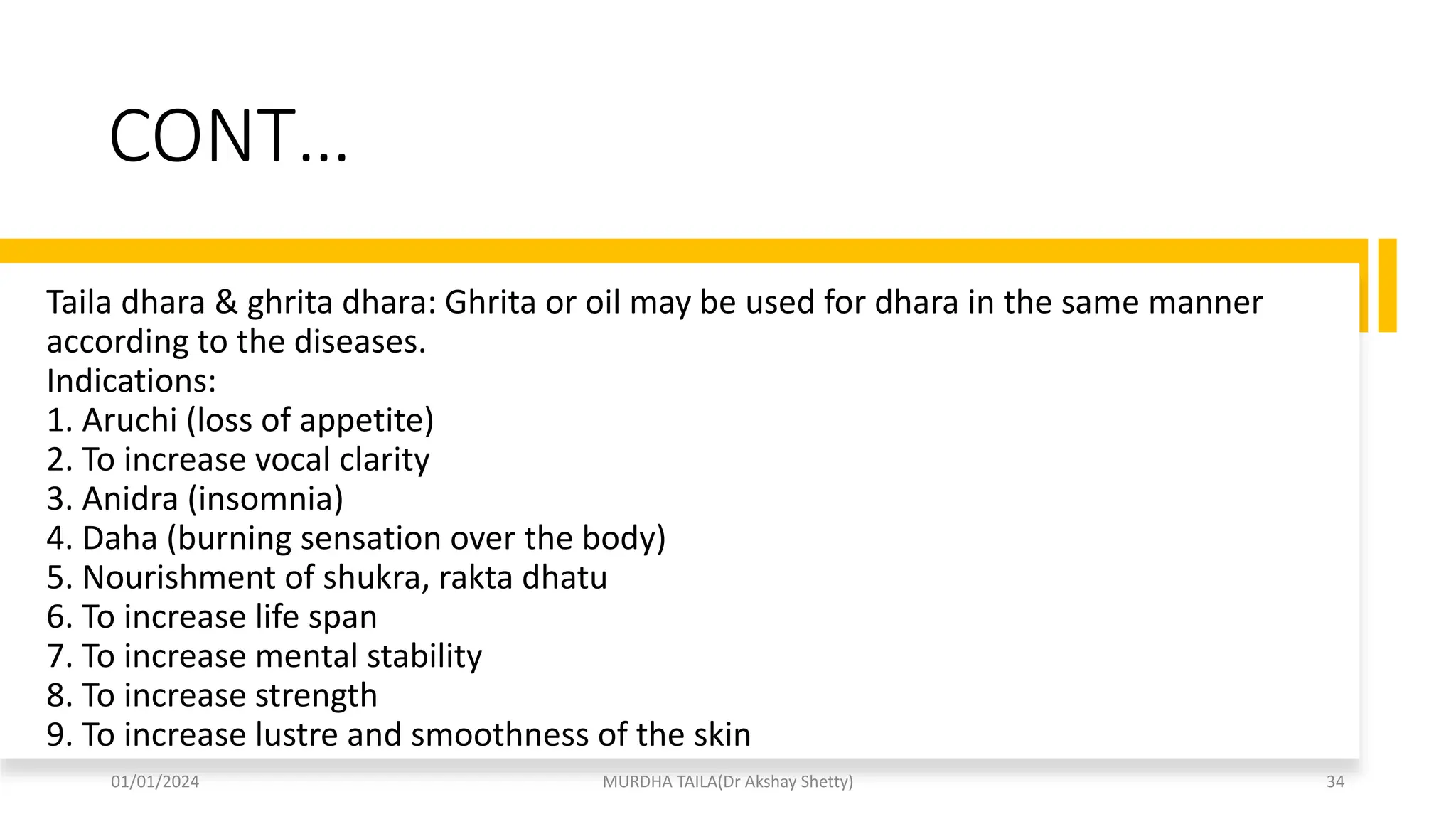 Murdha taila/Murdhini taila.pptx by Dr Akshay | PPTX