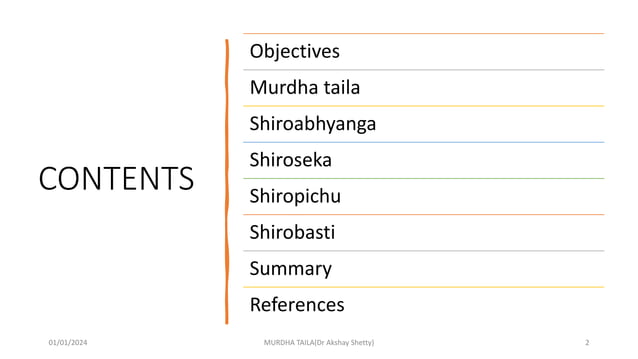 Murdha taila/Murdhini taila.pptx by Dr Akshay | PPTX | Diseases and ...