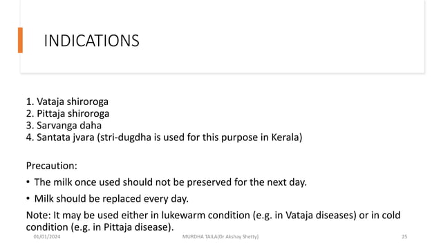Murdha taila/Murdhini taila.pptx by Dr Akshay | PPTX | Diseases and ...