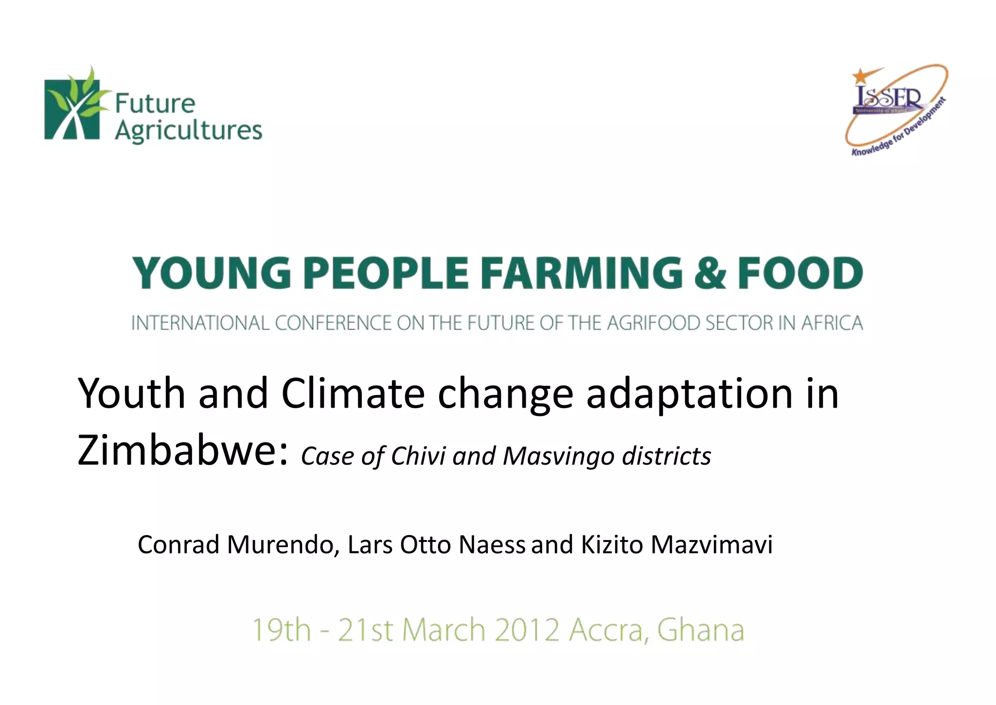 Murendo Youth and climate change adaptation in Zimbabwe - case of Chivi ...