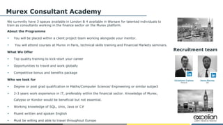 Current Murex opportunities within Excelian Luxoft Financial Services | PPT