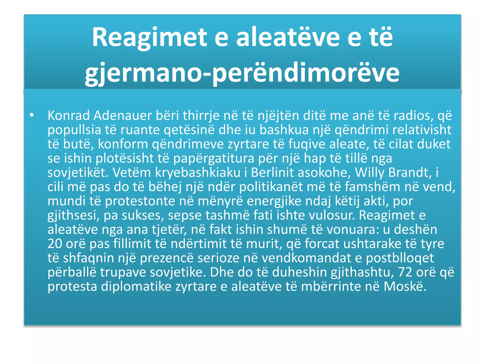 Muri i berlinit, | PPTX