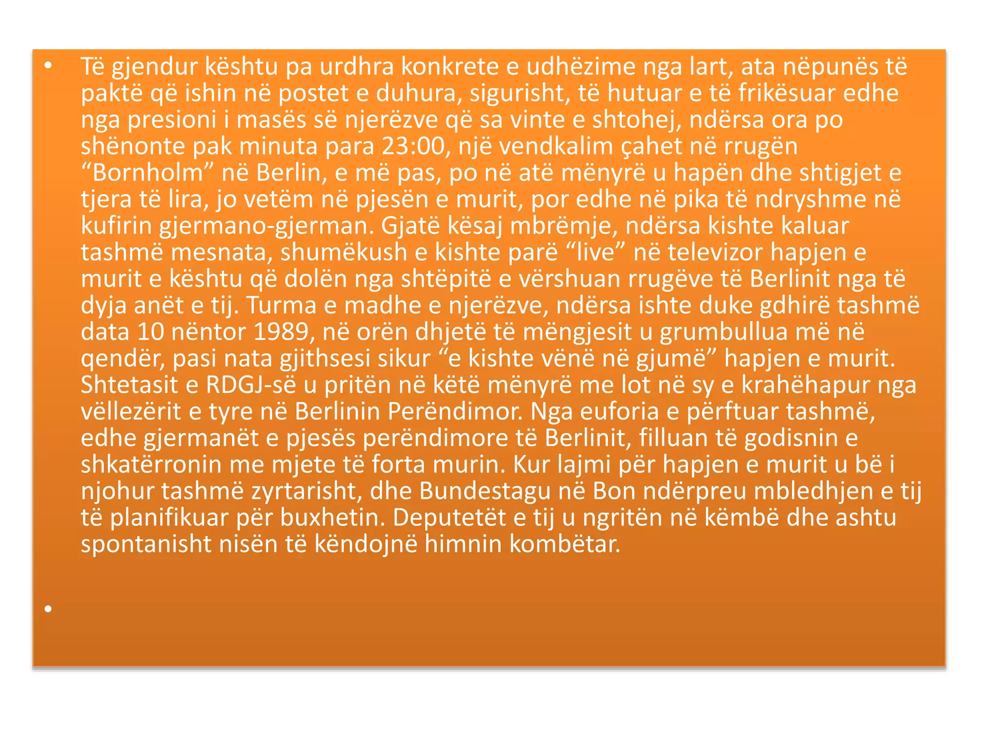 Muri i berlinit, | PPTX