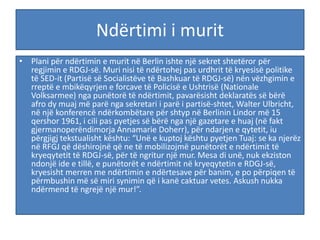 Muri i berlinit, | PPTX