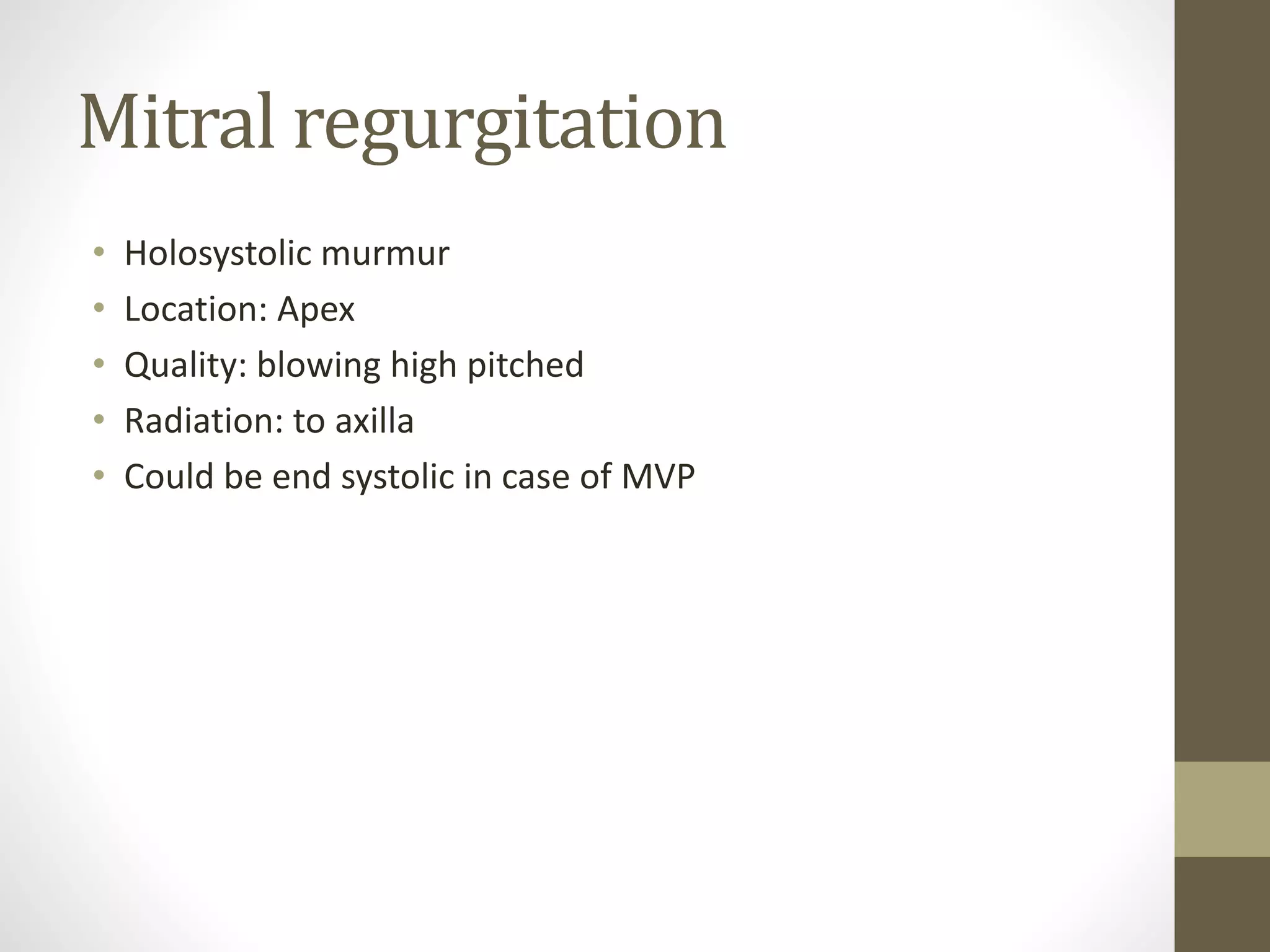 Cardiac murmurs | PPTX