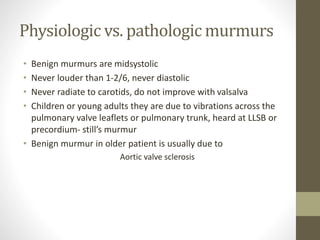 Cardiac murmurs | PPTX