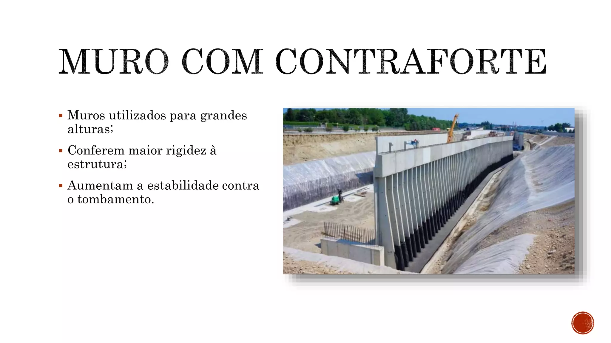 Muro de arrimo com contraforte | PPTX
