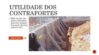 Muro de arrimo com contraforte | PPTX