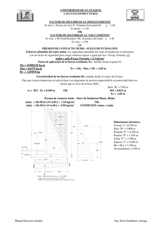 Muros contencion-cimentaciones-superficiales | PDF
