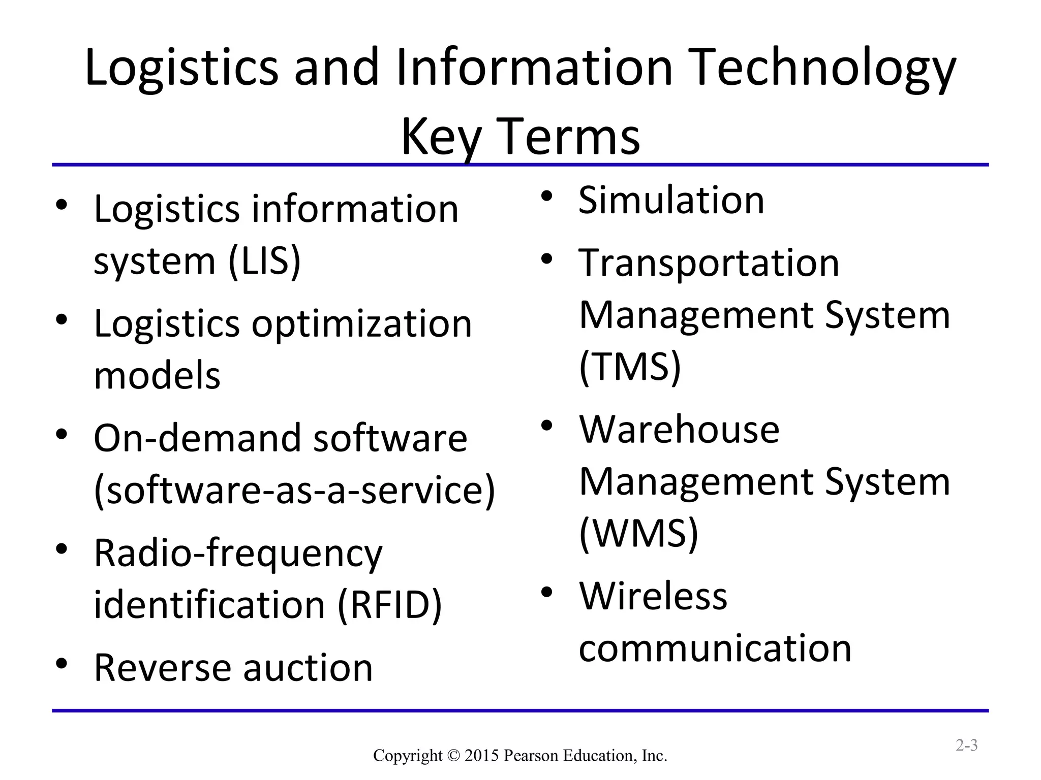 Logistics and Information Technology | PPT