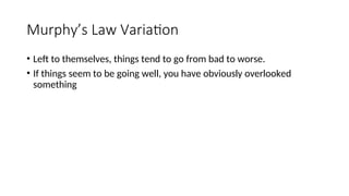 murphy's law and its explanation on the law | PPT