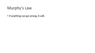 murphy's law and its explanation on the law | PPT