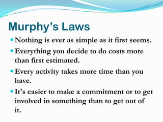 Murphy’s laws | PPT