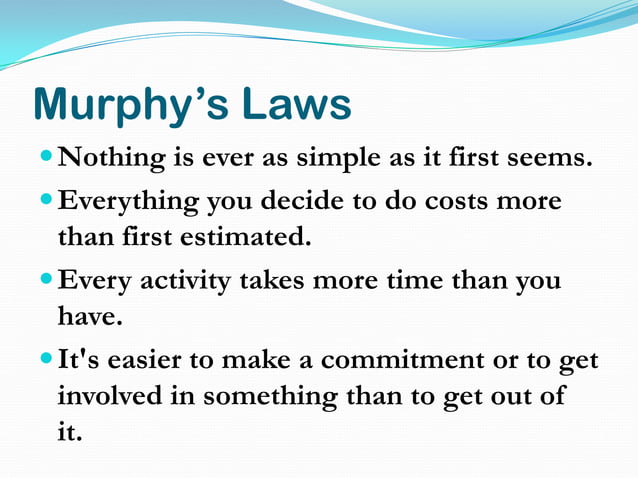 Murphy’s laws | PPT