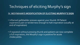 MURPHY'S SIGN of cholecystitis/gallbladder: sign of acute or chronic ...