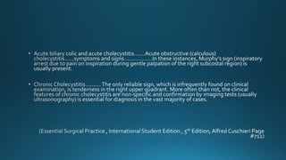 MURPHY'S SIGN of cholecystitis/gallbladder: sign of acute or chronic ...