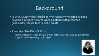 MURPHY'S SIGN of cholecystitis/gallbladder: sign of acute or chronic ...