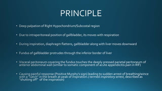 MURPHY'S SIGN of cholecystitis/gallbladder: sign of acute or chronic ...