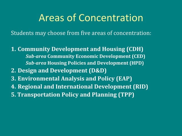 Master of Urban Planning Program Overview | PPT