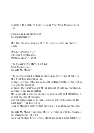 Murray The Makers Eye Revising Your Own Manuscripts r 119.docx