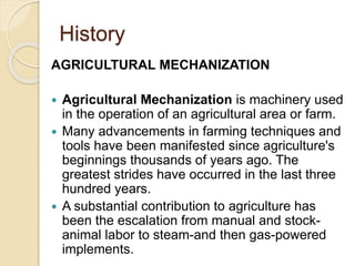 Farm Mechanization | PPTX