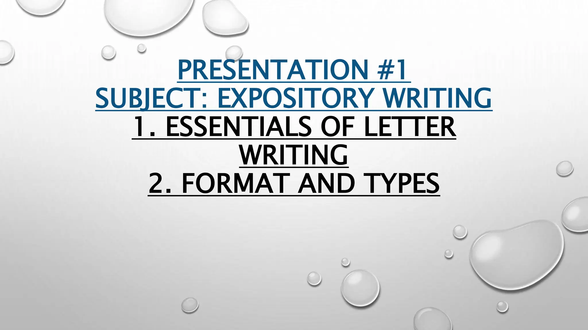 Expository writing: advanced letter writing | PPTX