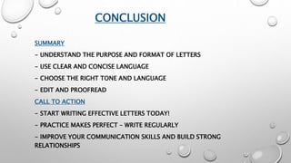 Expository writing: advanced letter writing | PPT