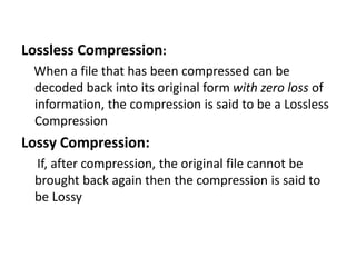 image basics and image compression | PPTX