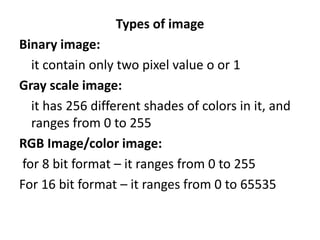 image basics and image compression | PPTX
