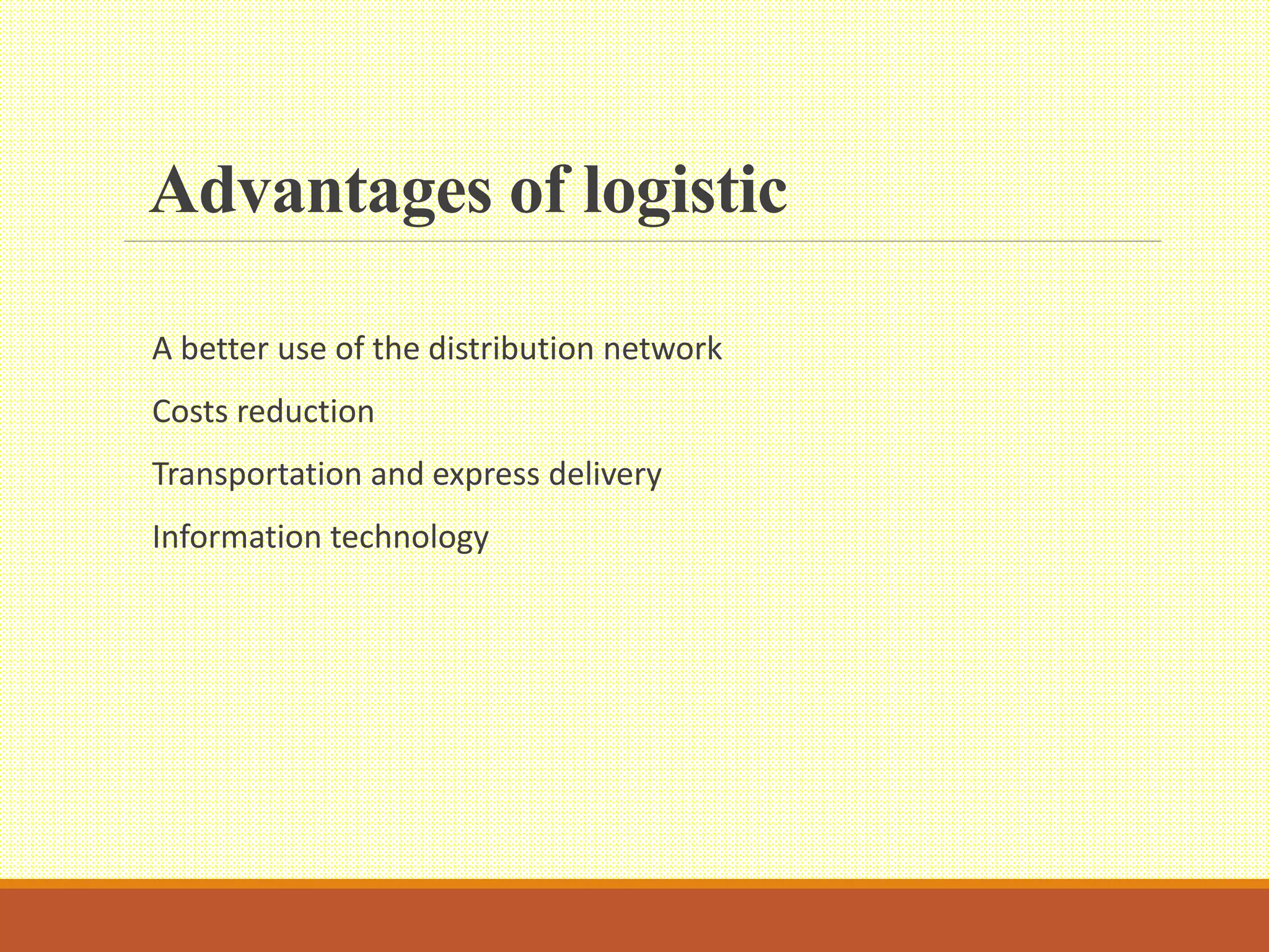 logistics management-Presentation | PPTX