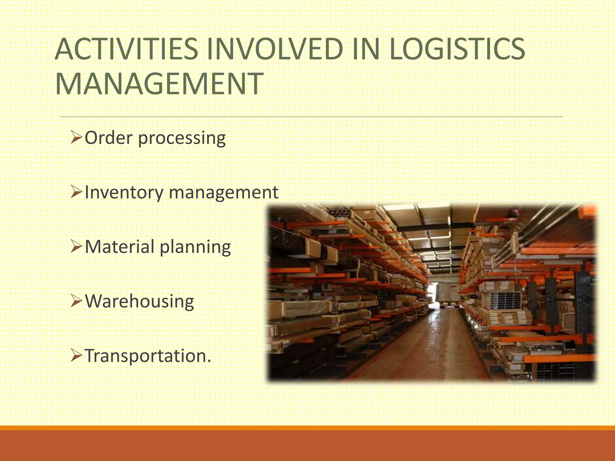 logistics management-Presentation | PPTX