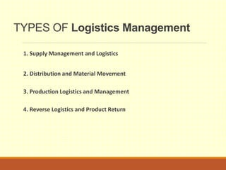 logistics management-Presentation | PPTX
