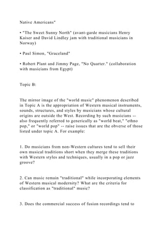 MUS 2433 Writing Assignment Critical Review of World Music .docx