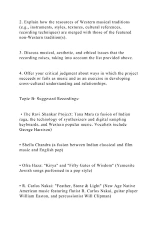 MUS 2433 Writing Assignment Critical Review of World Music .docx