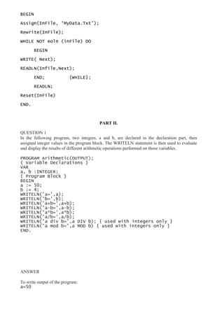 BASICS OF COMPUTER PROGRAMMING-TAKE HOME ASSIGNMENT 2018 | PDF | Programming Languages | Computing