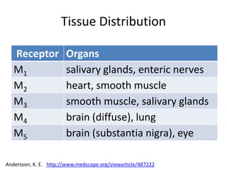 Muscarinic agonists and antagonists | PPTX