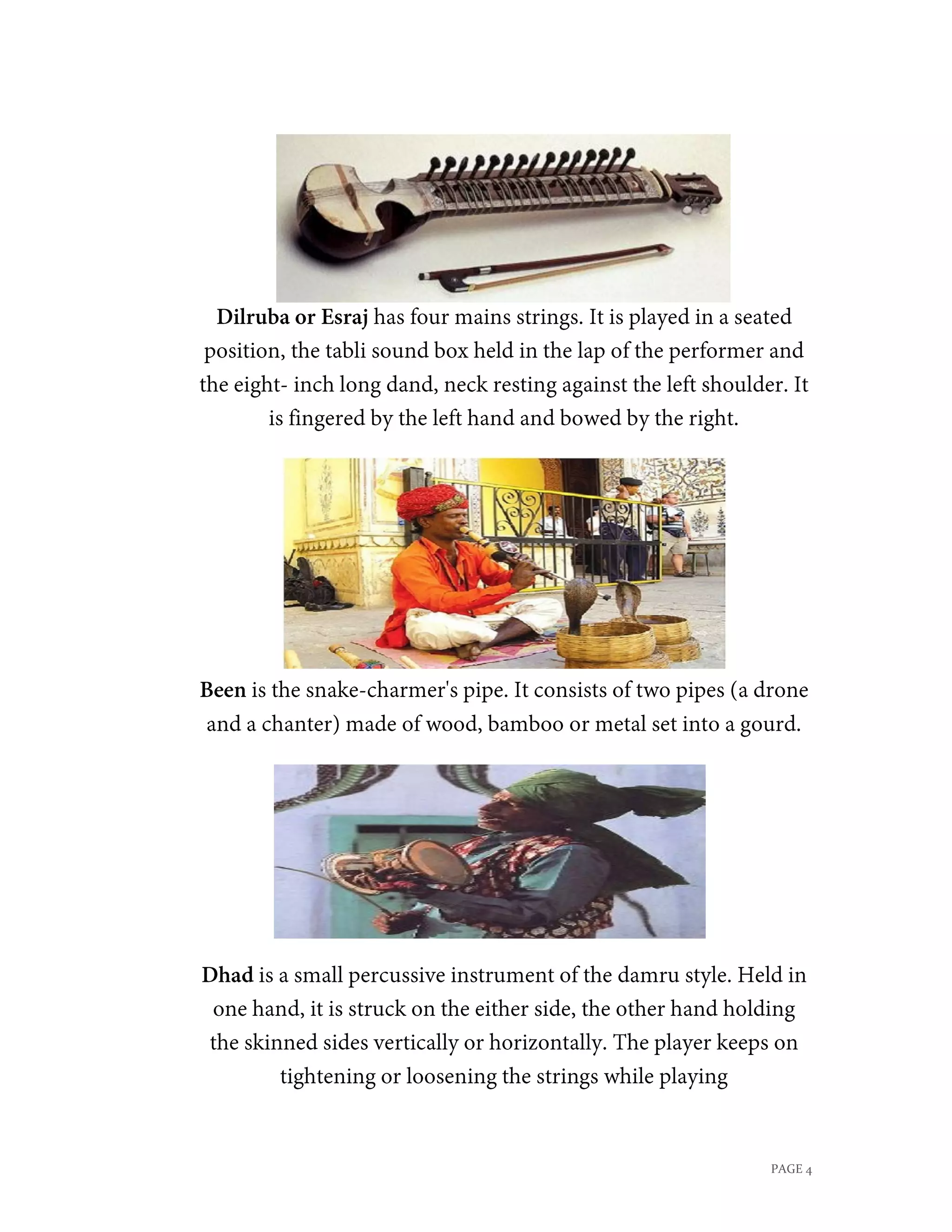 Muscial instruments of punjab | PDF