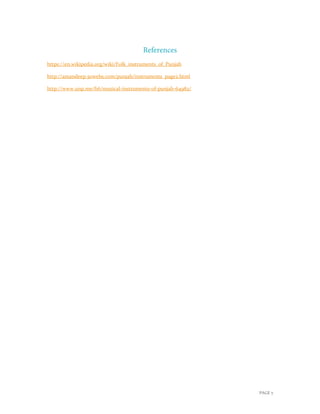Muscial instruments of punjab | PDF